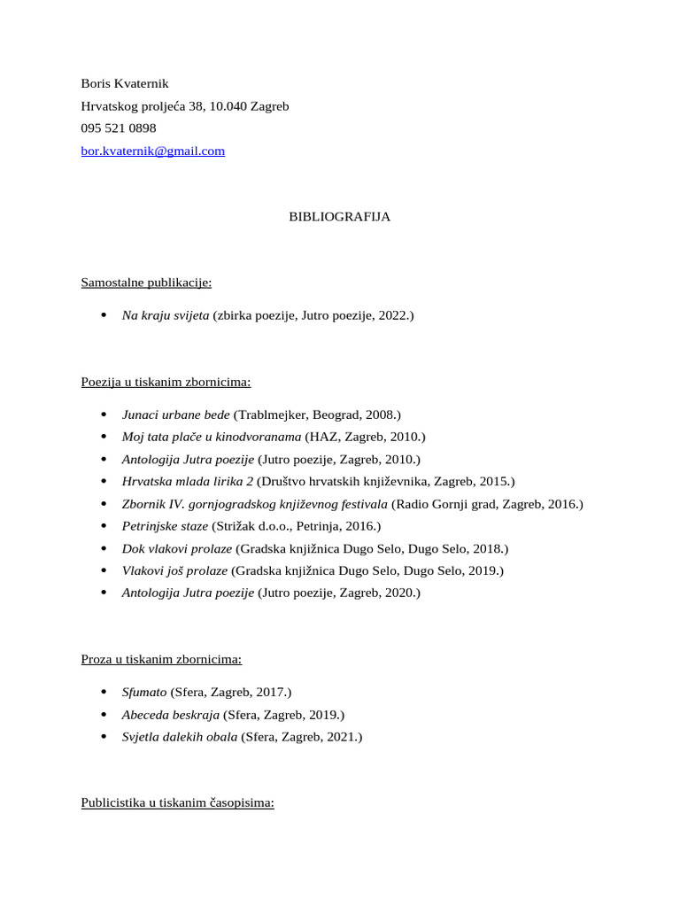 Bibliografija Za DHK | PDF