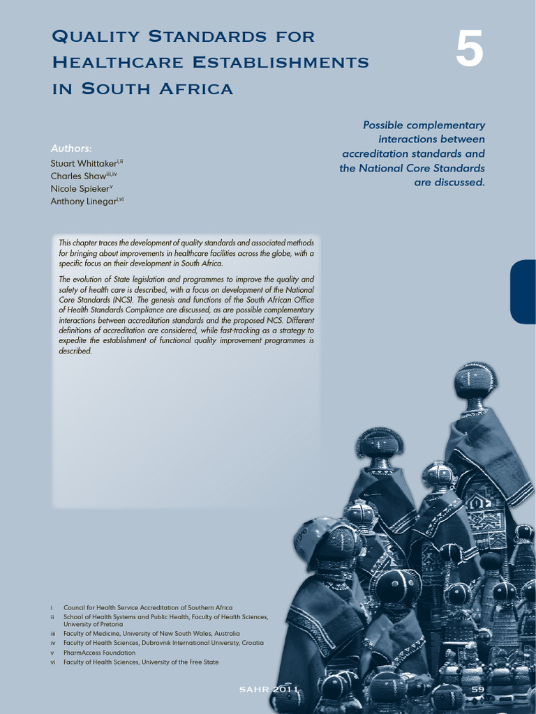 Quality Standards in South African Healthcare | PDF | Health Care ...