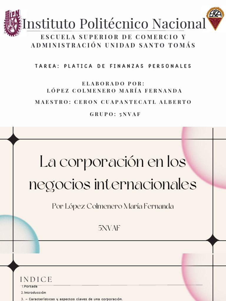 La Corporación en Los Negocios - Lopez Colmenero María Fernanda | PDF ...