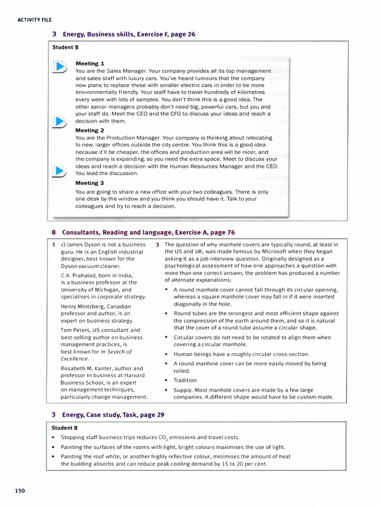 Market Leader Advanced - Page 150 | PDF
