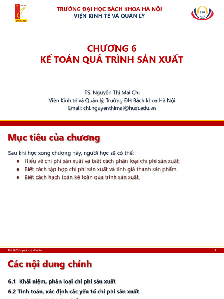Chương 6 - KT qua trinh san xuat | PDF