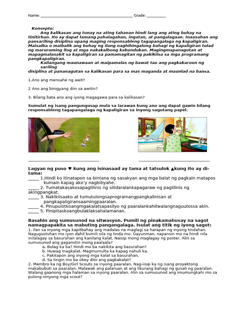 Q3 Grade 5 Activity Sheets Week5 | PDF