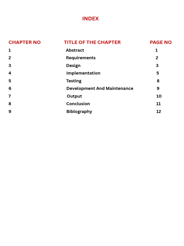 Index: Chapter No Title of The Chapter Page No | PDF | Password ...