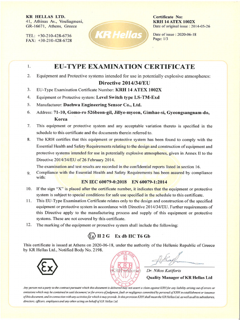 Level Switch - Atex | PDF