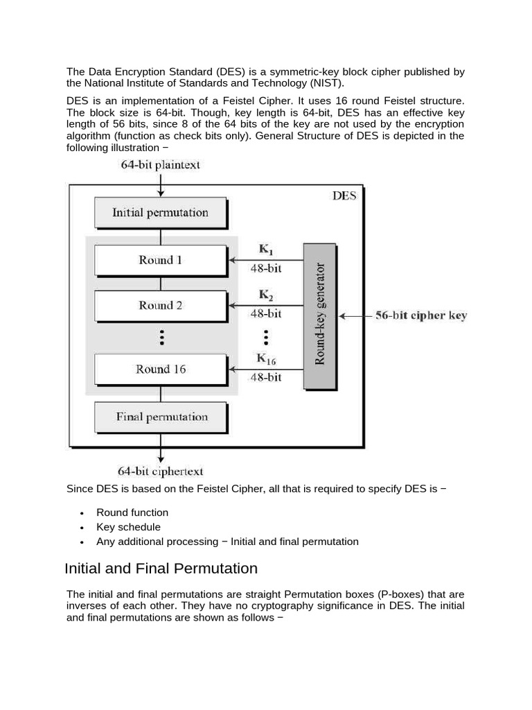 Unit V The Data Encryption Standard Pdf Cipher Cryptanalysis 7340