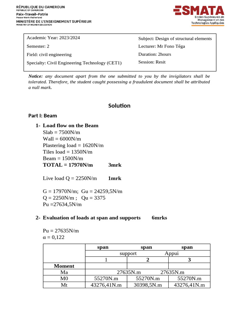 Beam Load Calculations & Reinforcement | PDF | Civil Engineering | Structural Engineering