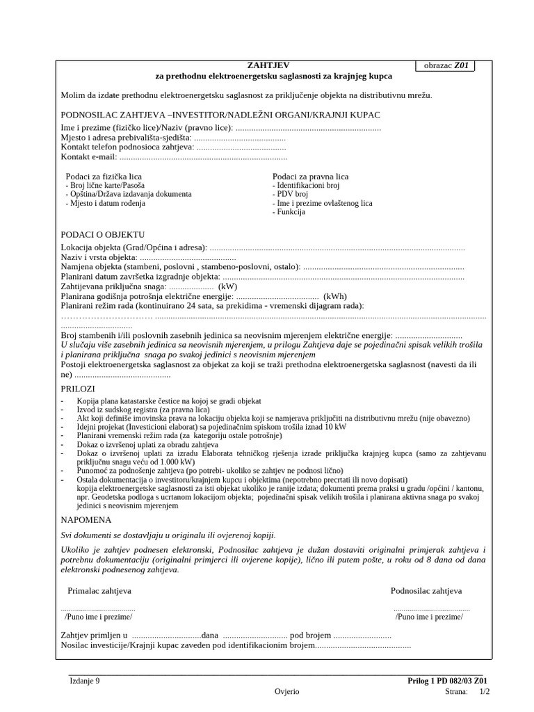 Prilog 1 PD 08203 Z01 I9 | PDF