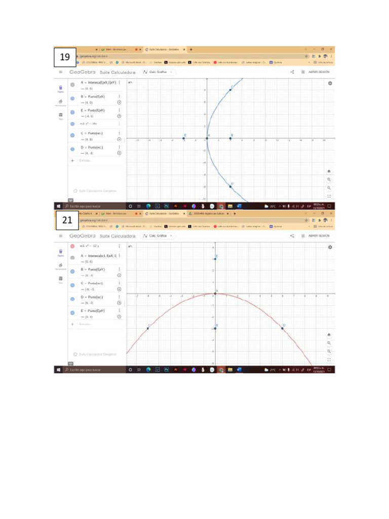 Geogebra Parabolas | PDF