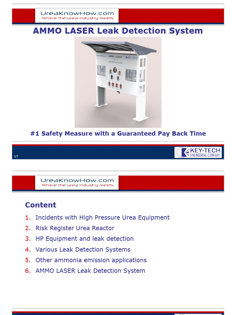 AMMO LASER Leak Detection System | PDF | Urea | Leak