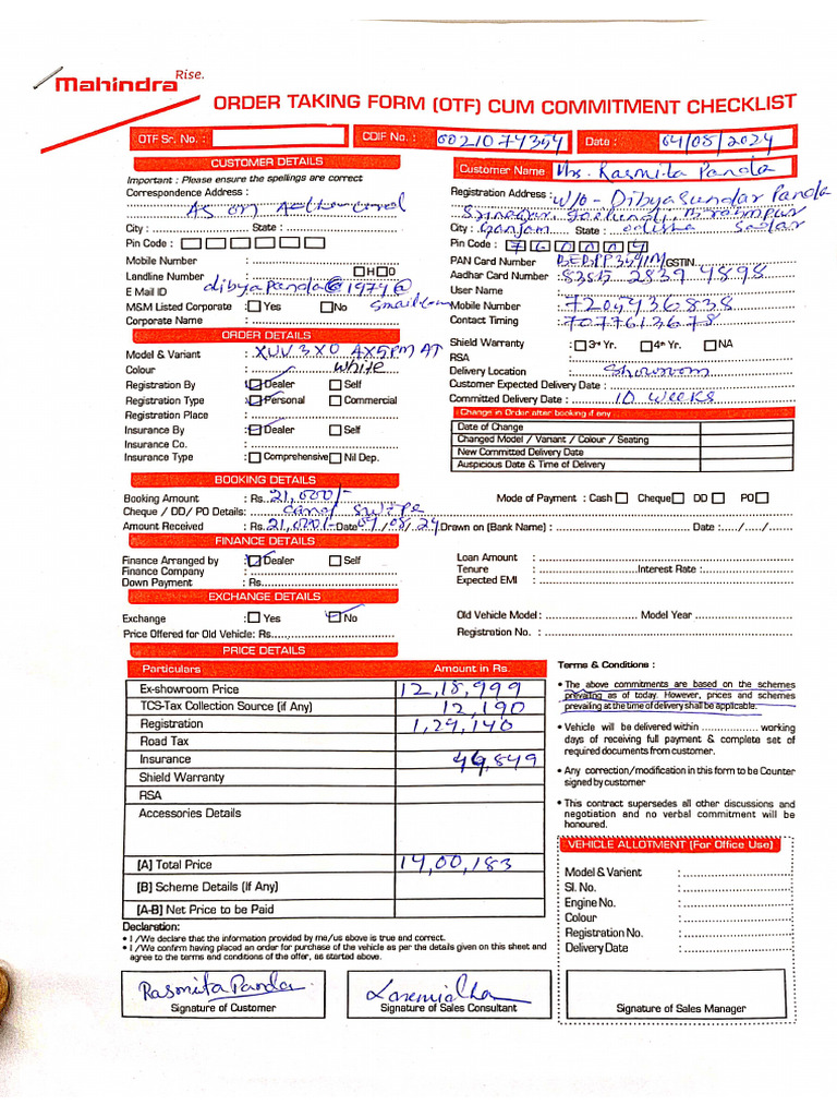 Auto Booking | PDF