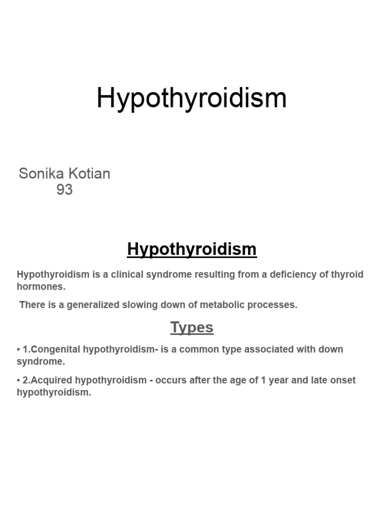 Hypo Thyroid Is M | PDF