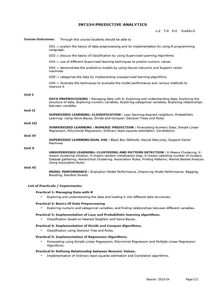 FRM Course Syllabus | PDF | Machine Learning | Cluster Analysis