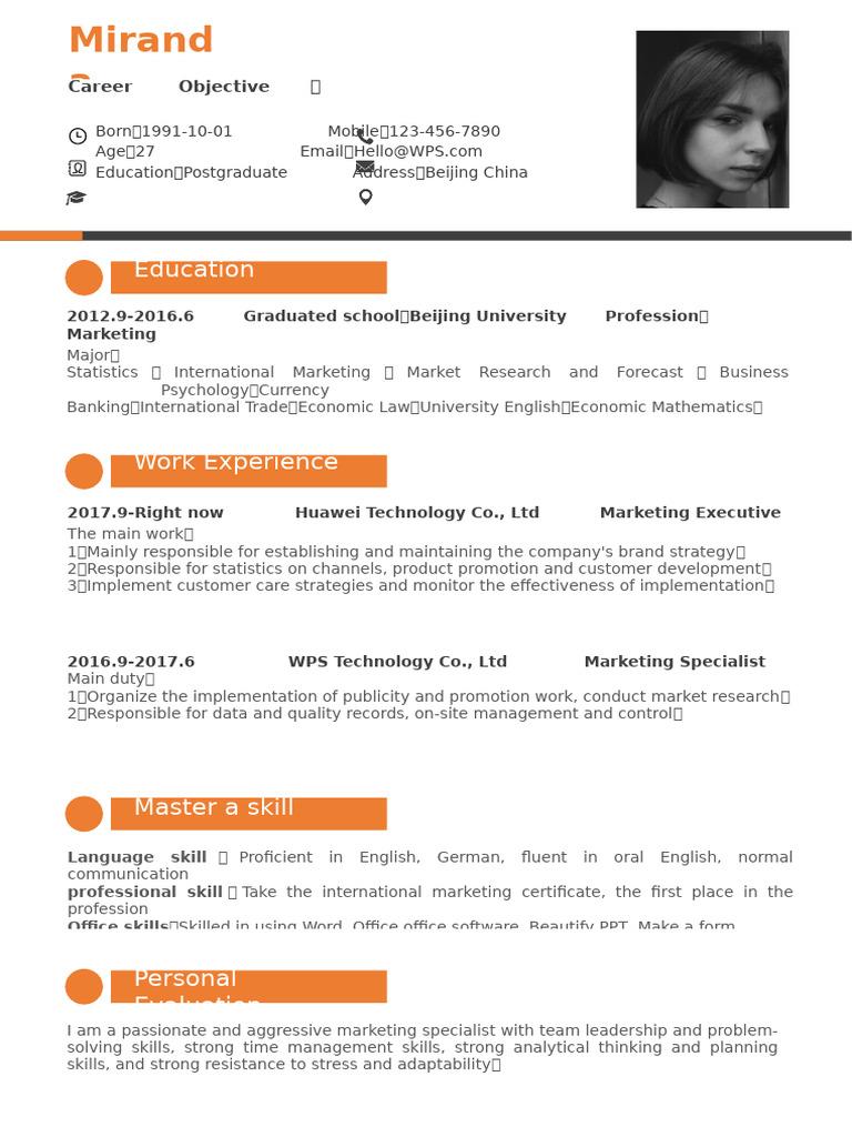 Sample CV 5 | PDF | Business | Art