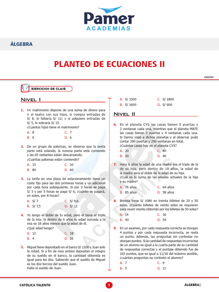 Clase - 8 - Algebra Letras | PDF