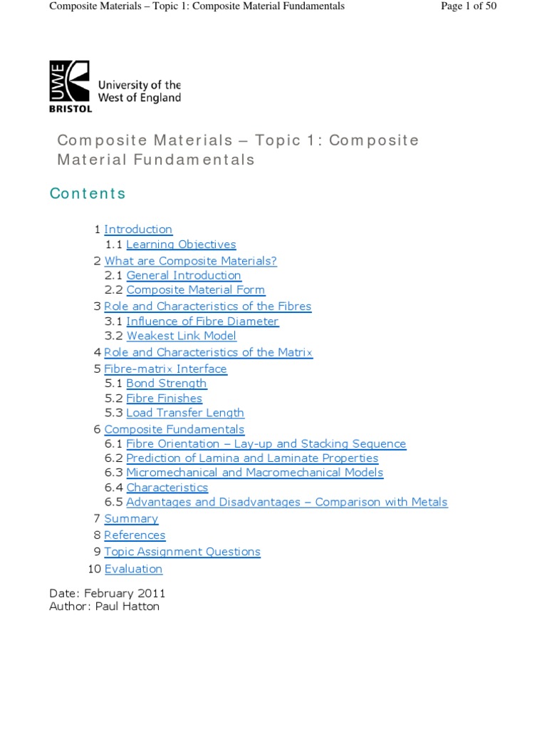 Module 1 | PDF | Composite Material | Fracture
