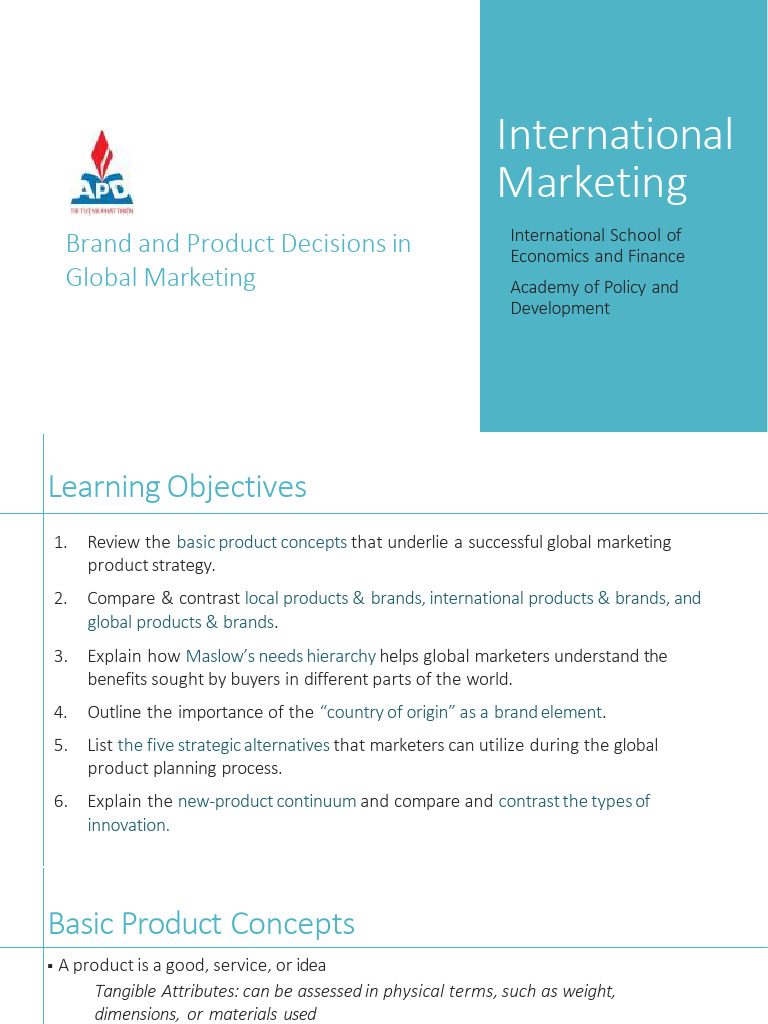 Global Marketing Product Strategies | PDF | Product (Business) | Brand