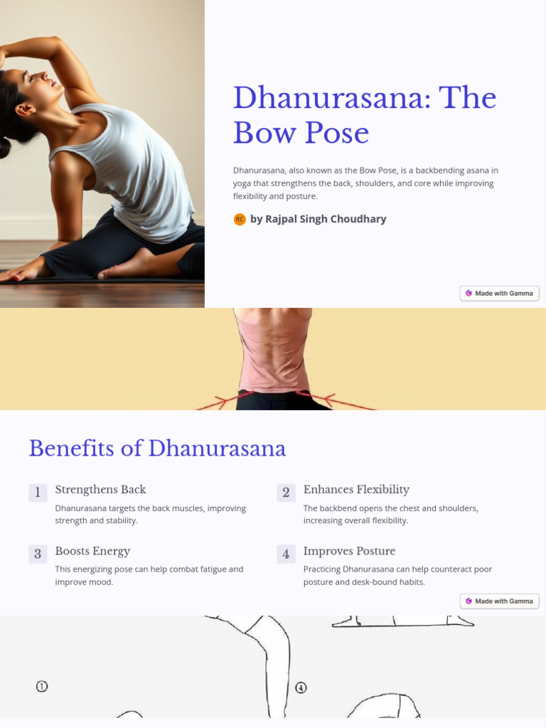 Dhanurasana The Bow Pose | PDF | Abdomen | Asana