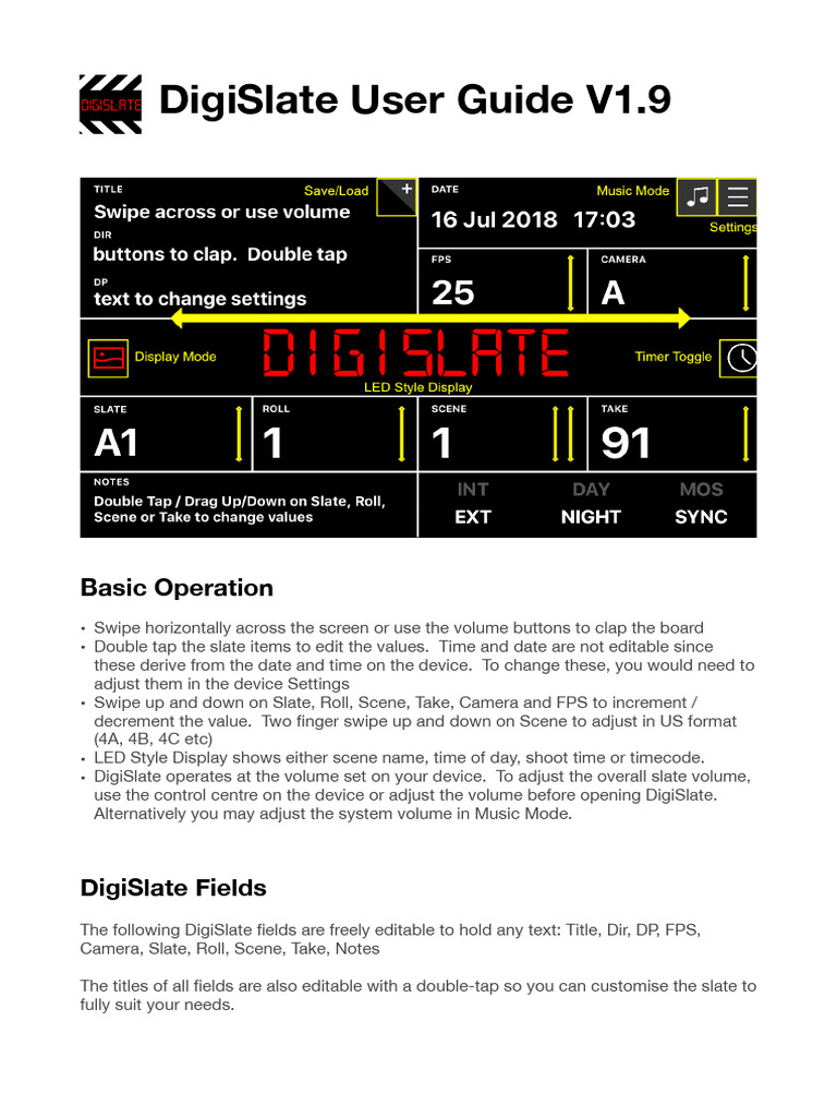 DigiSlate_User_Guide_V1.9 | PDF | Frame Rate