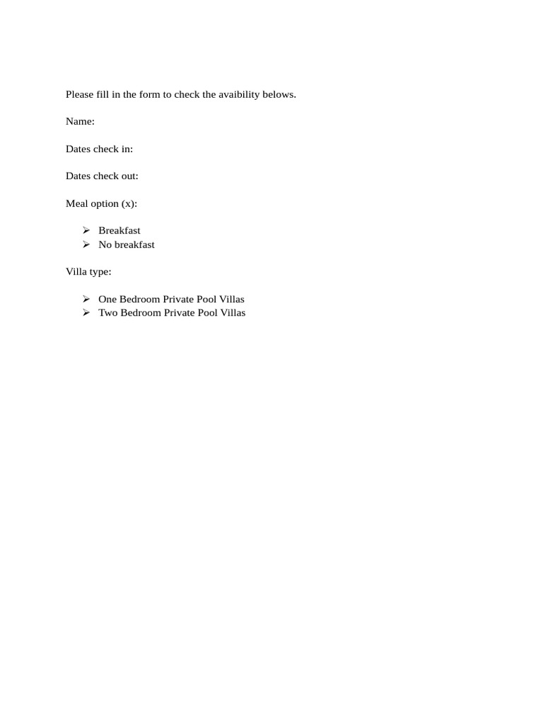 Format Booking Letter | PDF