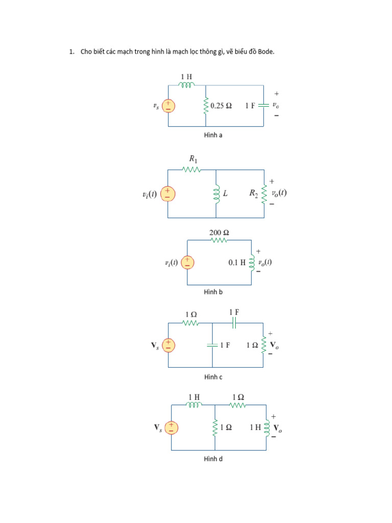 Bai Tap Ky Thuat Mach Dien Tu 4 - Mach Loc Thong | PDF