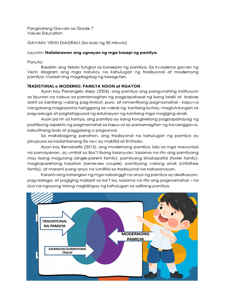 Grade 7 Ve Group Activity Week 3 Venn Diagram | PDF