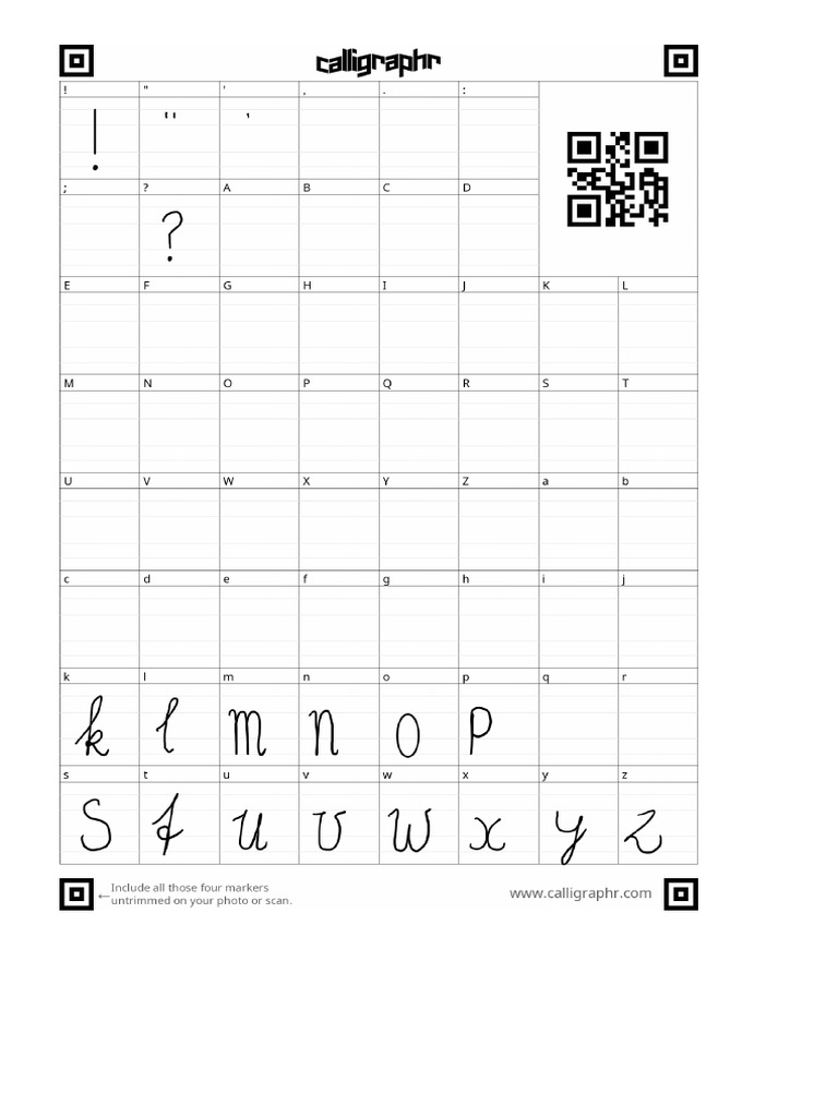 Calligraphr Template | PDF
