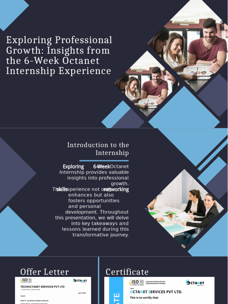 Slidesgo Exploring Professional Growth Insights From The 6 Week Octanet Internship Experience ...