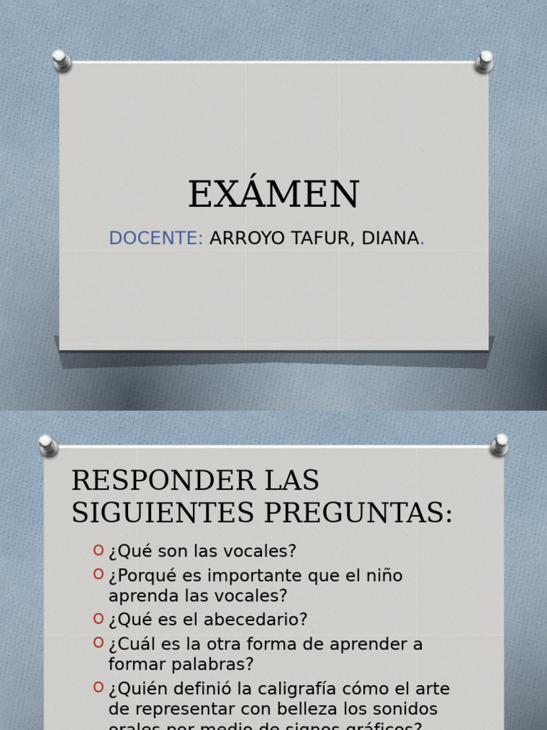 Exmen Tcnico de Educacin Inicial | PDF