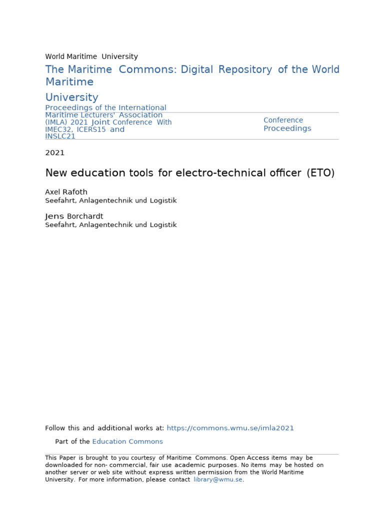 Researchelectro-Technical Officer (ETO) | PDF | Electric Generator | Automation