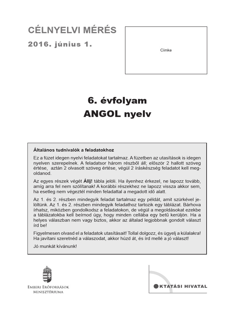 Celnyelvimeres_2016_6evf_Angol | PDF