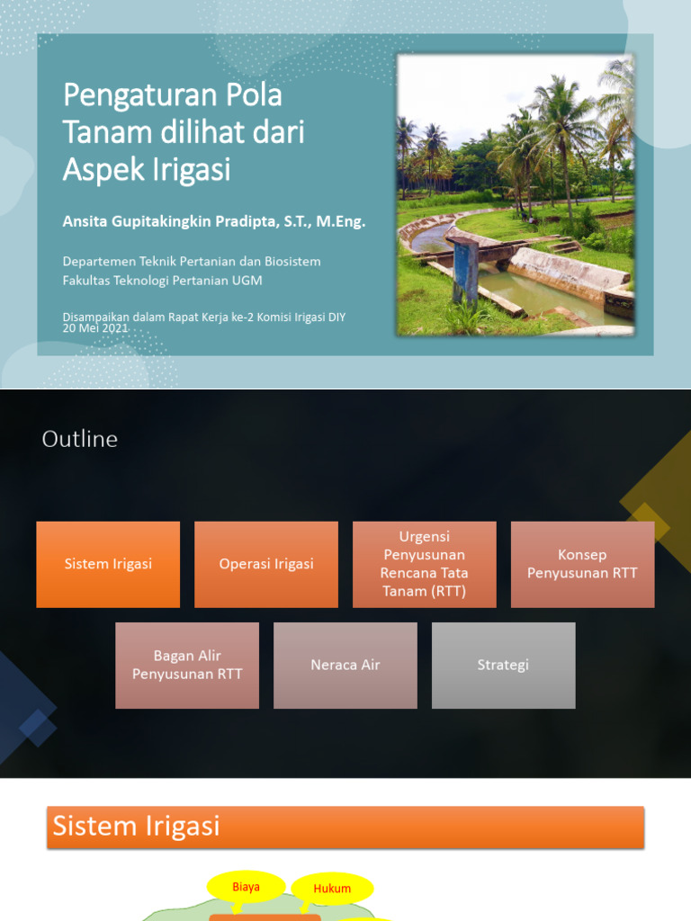Pengaturan Pola Tanam Dilihat Dari Aspek Irigasi - Ansita G. Pradipta ...