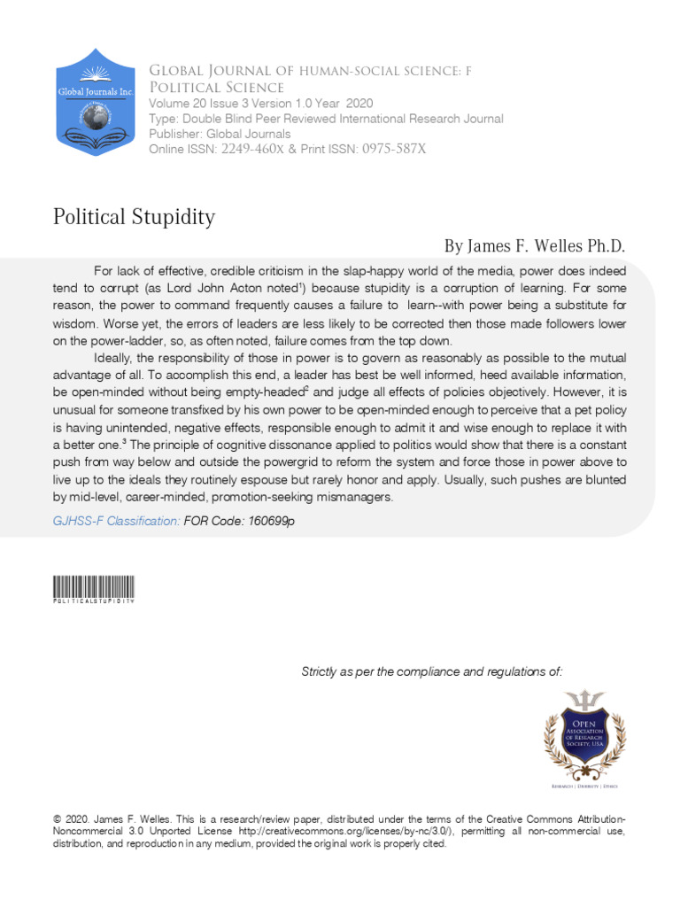 1 Political Stupidity - PDF | PDF