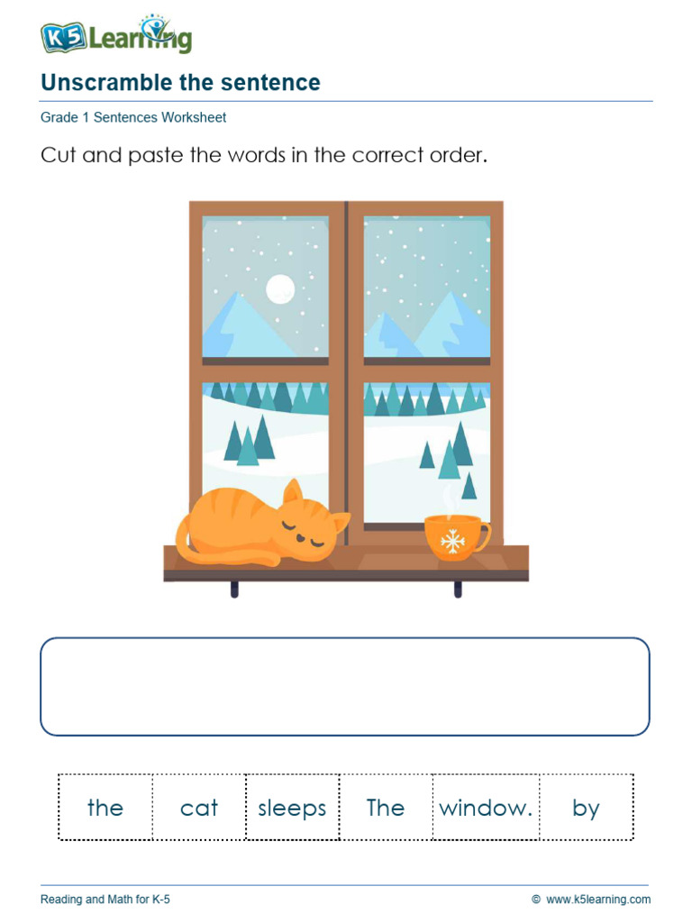 Grade 1 Sentence Scramble Frr | PDF