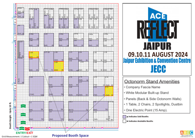 Floorplan ACE REFLECT 2024 - Proposed Locs - Jaipur | PDF