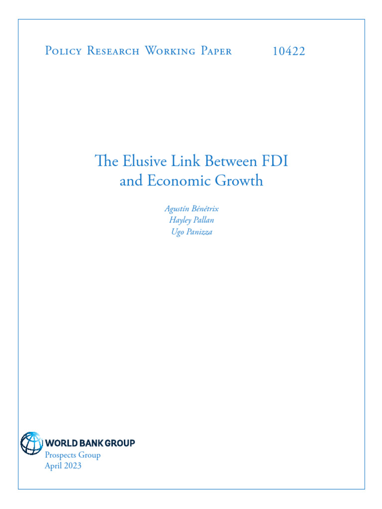 The Elusive Link Between FDI and Economic Growth | PDF | Economic ...