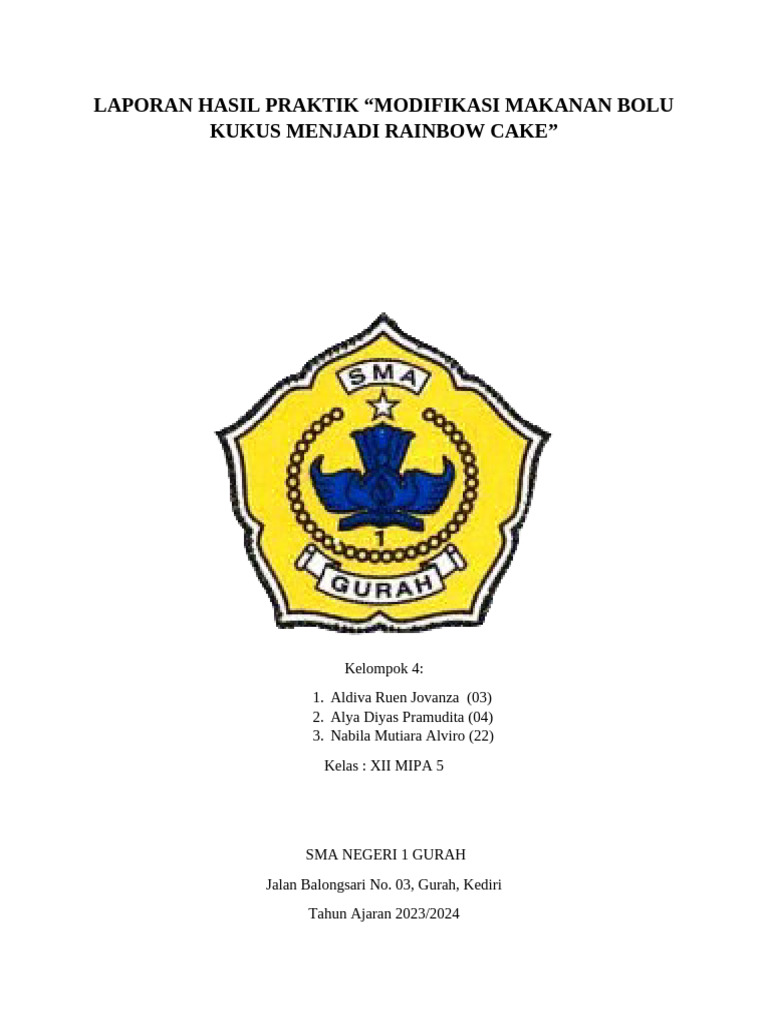Modifikasi Makanan Bolu Kukus Menjadi Rainbow Cake | PDF | Memasak ...
