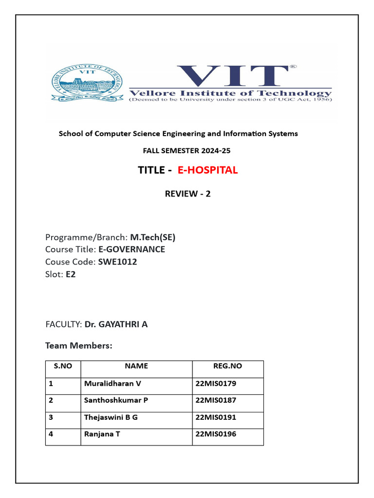 Egov Review | PDF | Electronic Health Record | Computer Security