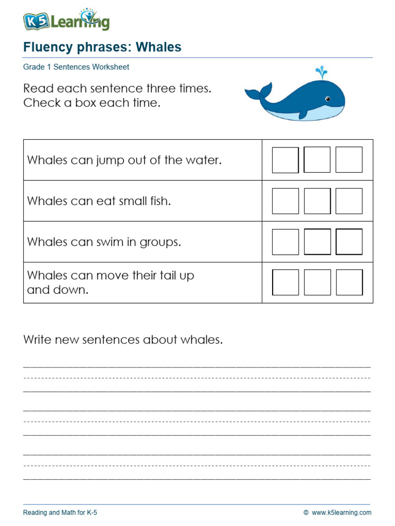 Grade 1 Fluency Phrases A | PDF