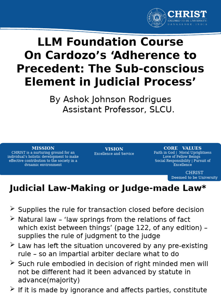 LLM Foundation Series Day 10 | PDF | Precedent | Common Law