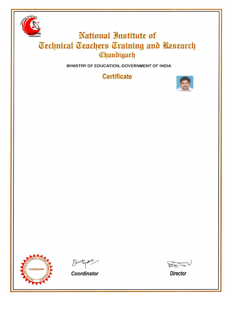 NITTTR-IOT Certificate | PDF