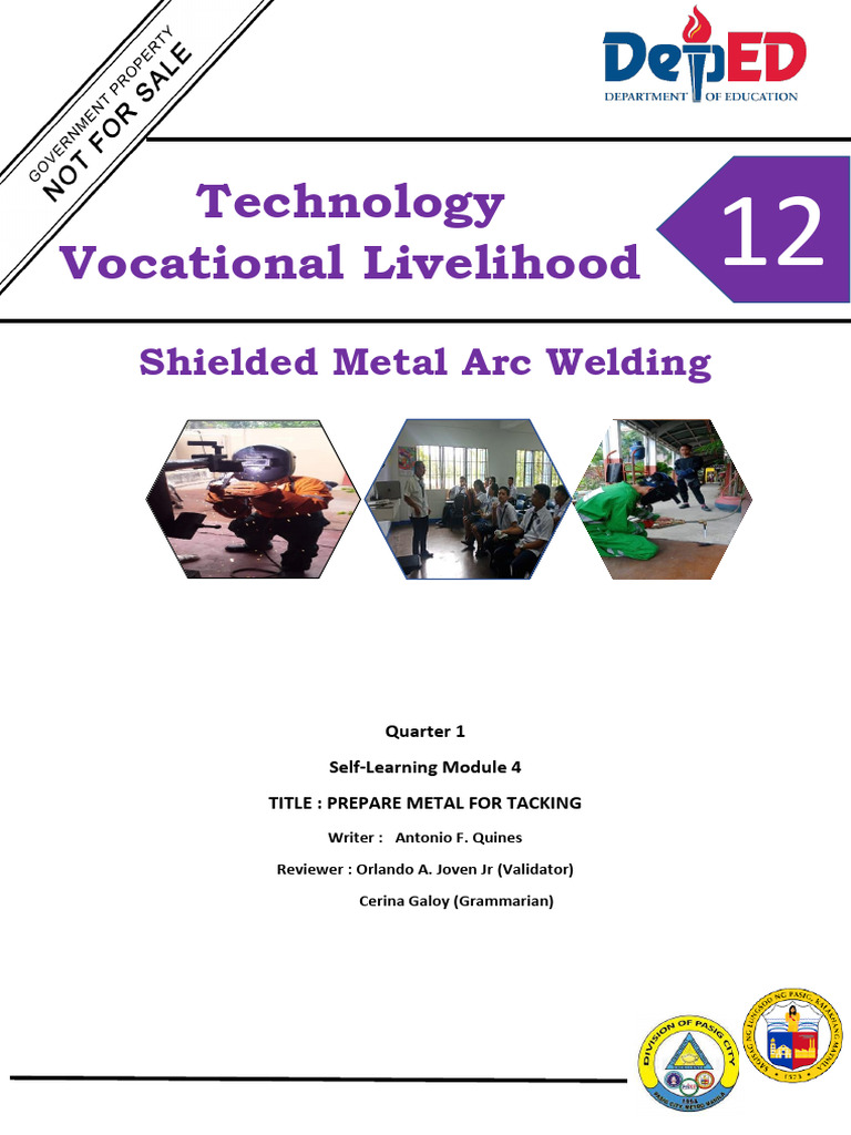 TVL Smaw12 Q1 M4 | PDF | Welding | Construction