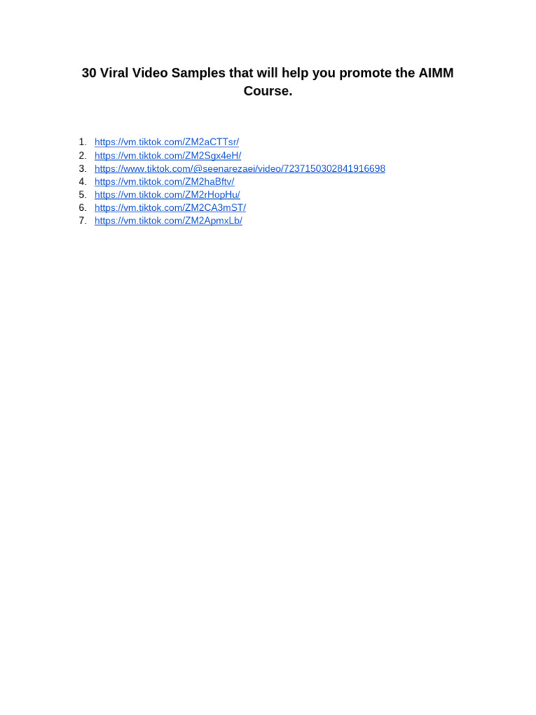 Viral Videos Sample | PDF