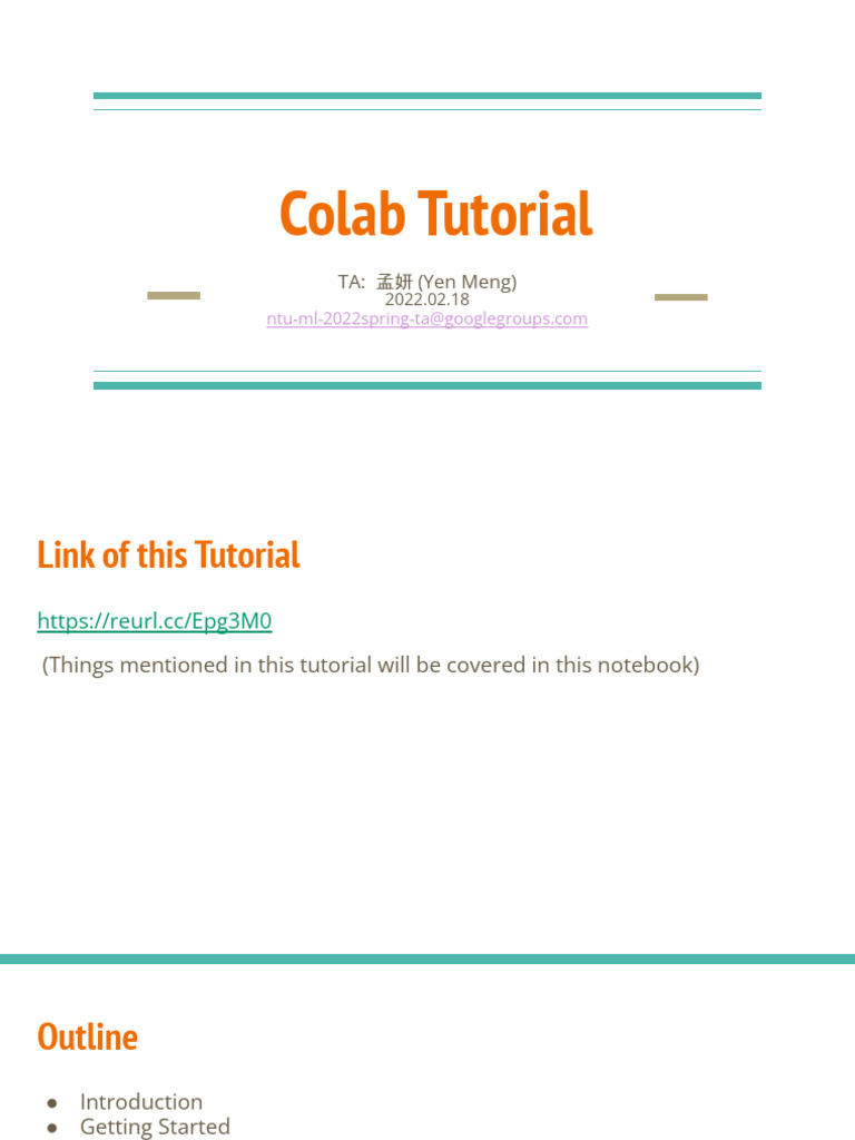 Colab Tutorial 2022 | PDF | Computer File | Graphics Processing Unit
