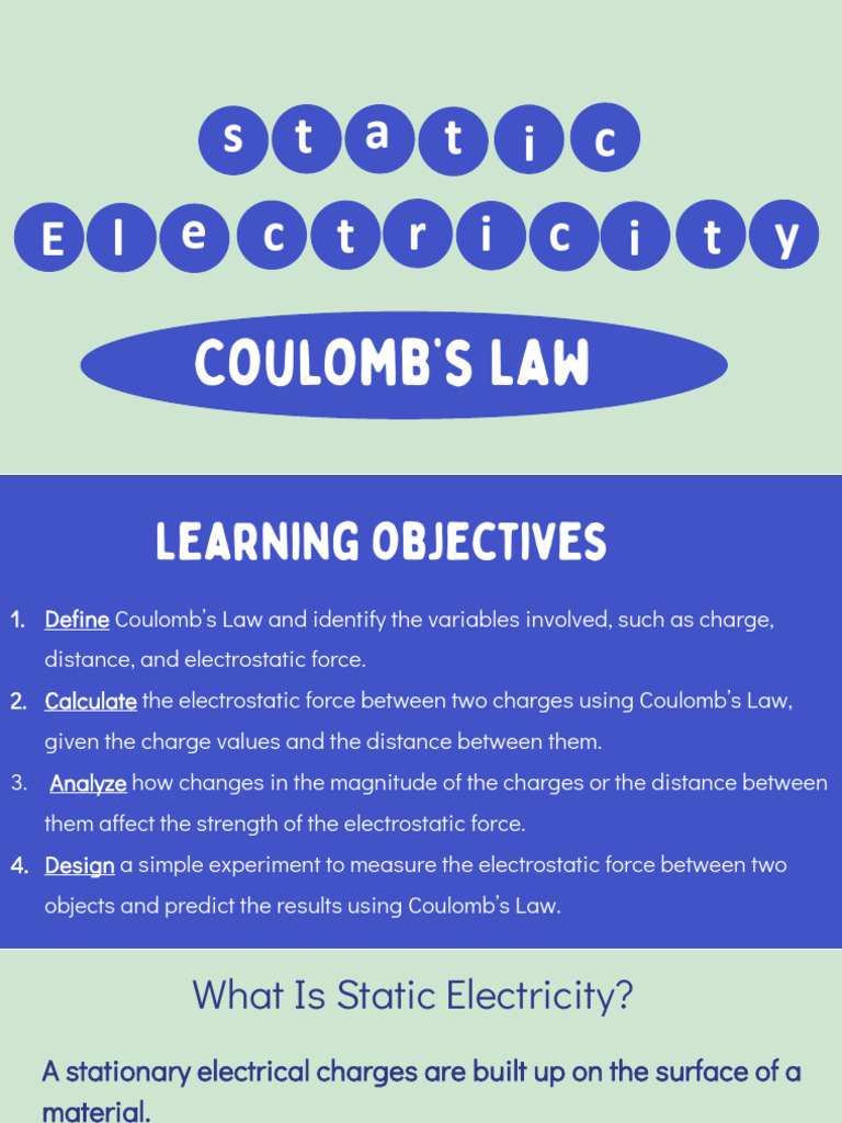 Module 18 - Lesson 1 Electrostatic Force 1 | PDF | Electric Charge | Electrostatics