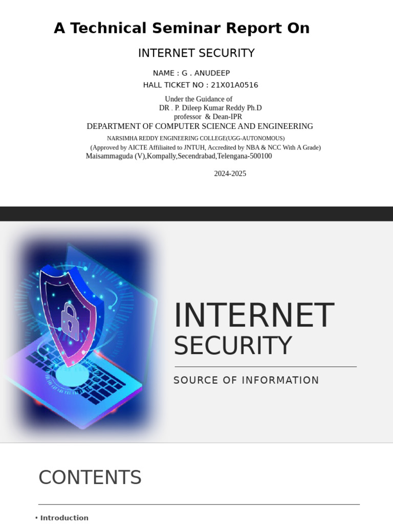 INTERNET | PDF | Security | Computer Security