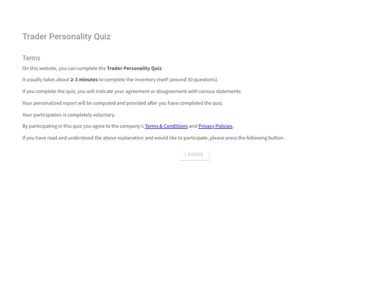 Trader Mindset Personality Quiz | PDF | Career & Growth