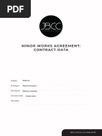 JBCC Minorworks Agreement V62 M5.2 2018-11 | PDF | Indemnity | Employment