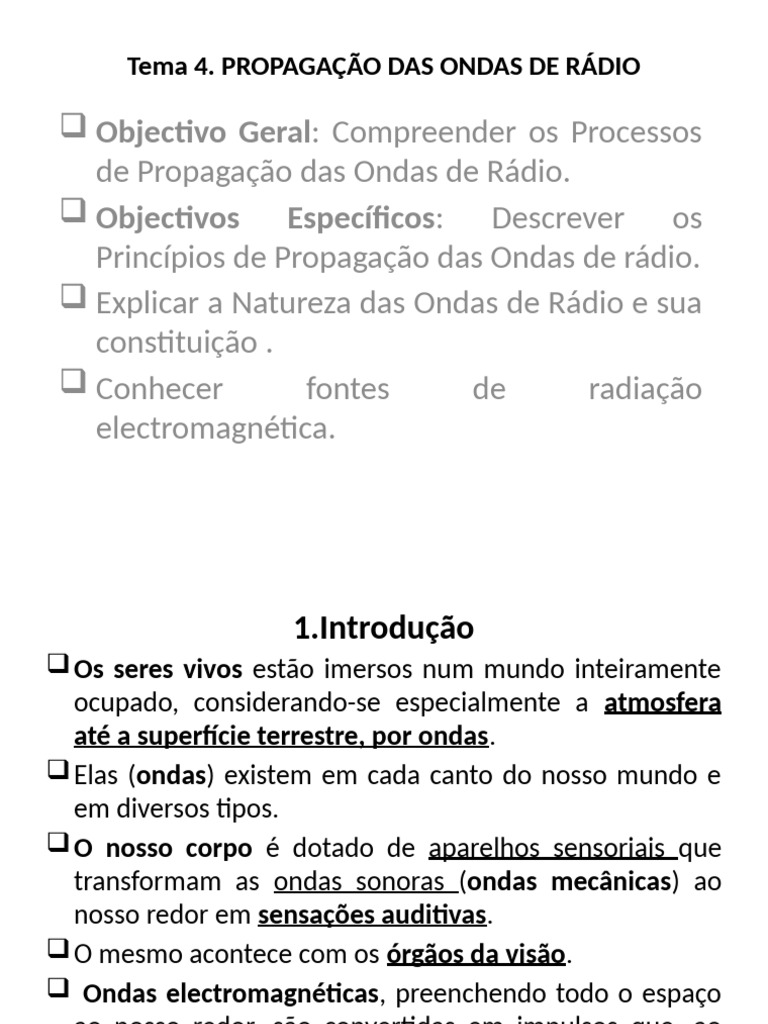Propagação das Ondas de Rádio: Fundamentos | PDF | Radiação ...