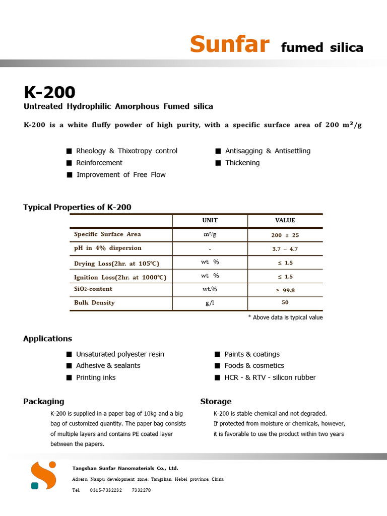 TDS_Sunfar K-200 | PDF