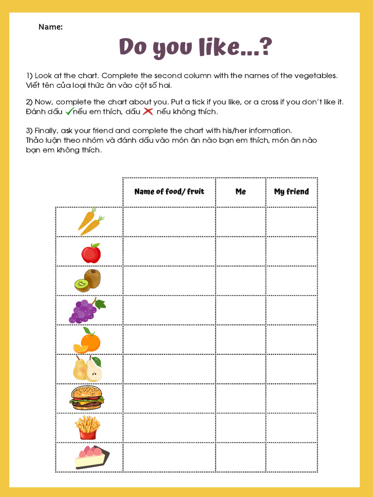 Snack Food. Worksheet | PDF